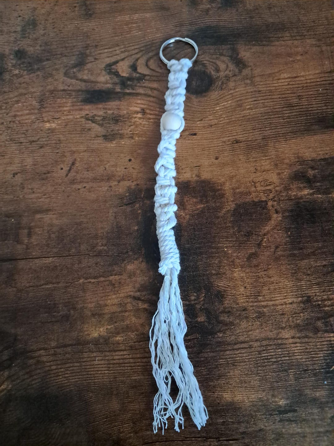 Macrame Square Knot Keychain - Etsy
