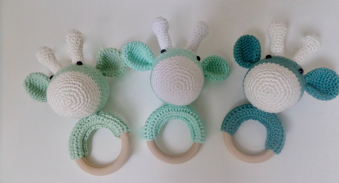 Rattle Giraffe Handmade - Etsy