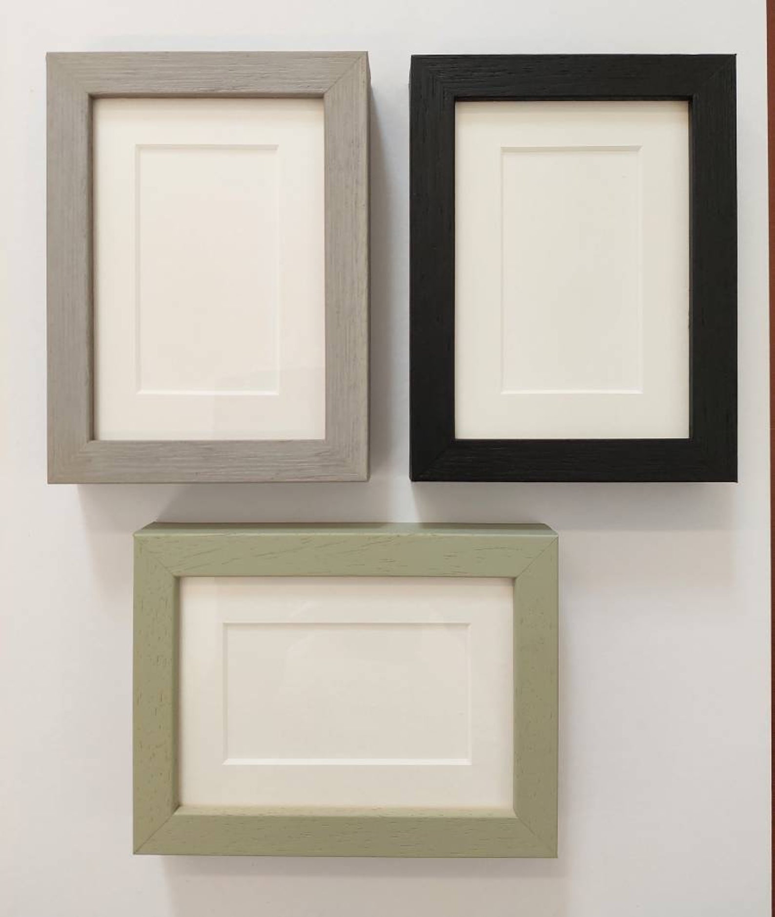 Wood Picture Frame With Mount: 5x3.5" or 3.5x2" Photo - Etsy