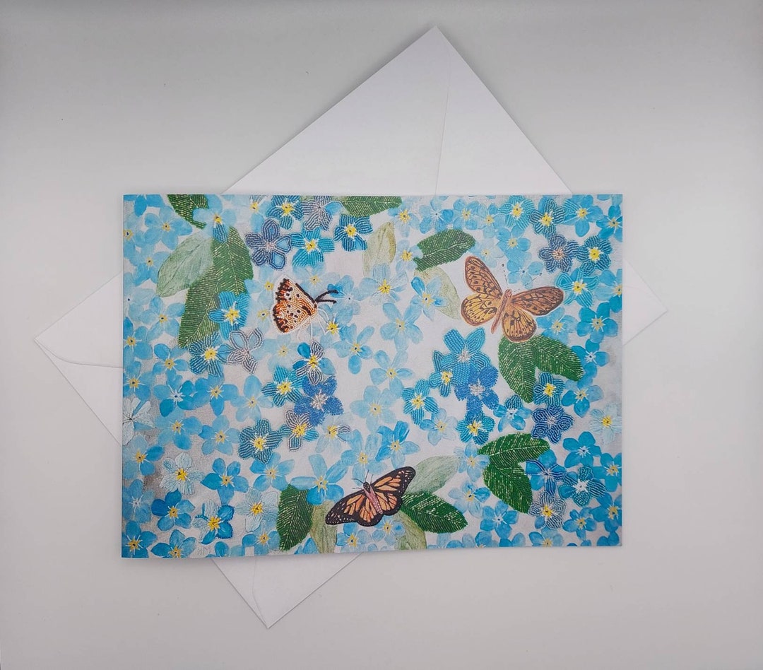 Forget Me Not Greeting Card - Etsy
