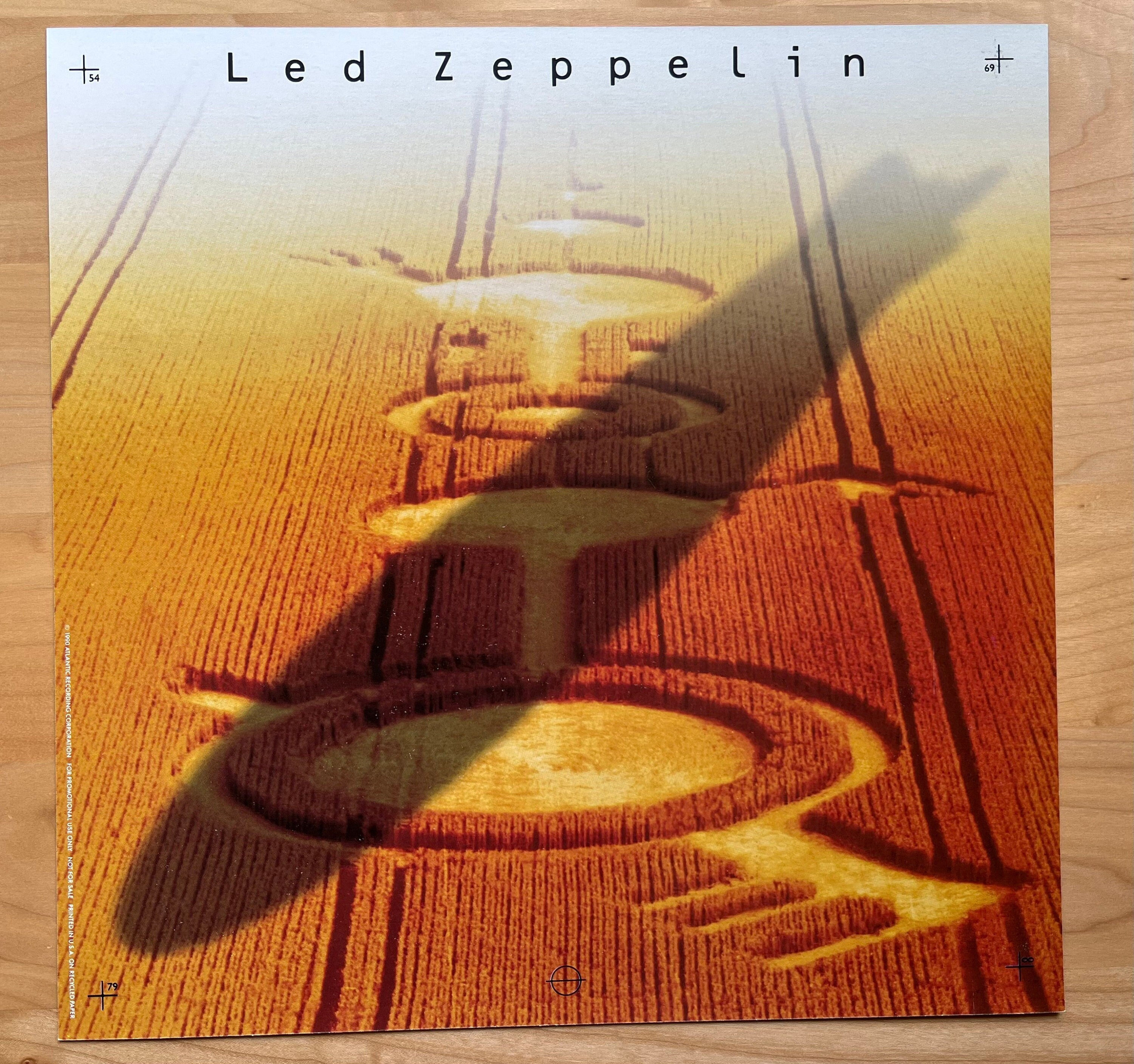Led Zeppelin Remasters 2-sided Album Flat Poster, Rare Collectible ...