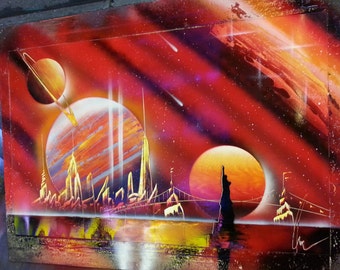 Spray Paint Canvas | Etsy