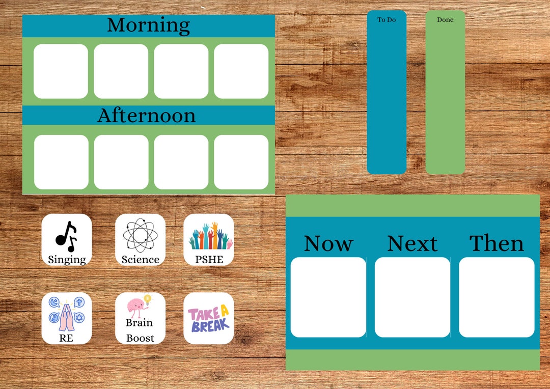 Visual Timetable and Now, Next and Then Board - Etsy