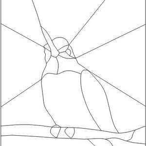 Stained Glass, Mosaic, or Quilt Pattern, Hummingbird Lookout, Digital ...