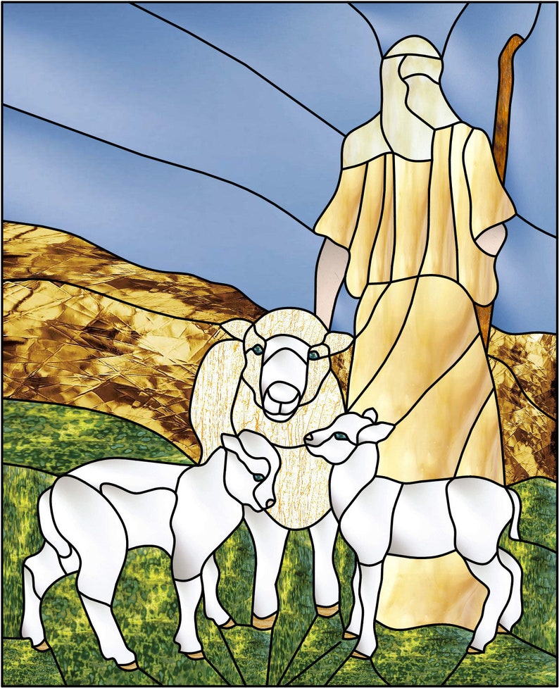 Stained Glass, Mosaic, or Quilt Pattern From the Bible Book of Genesis ...