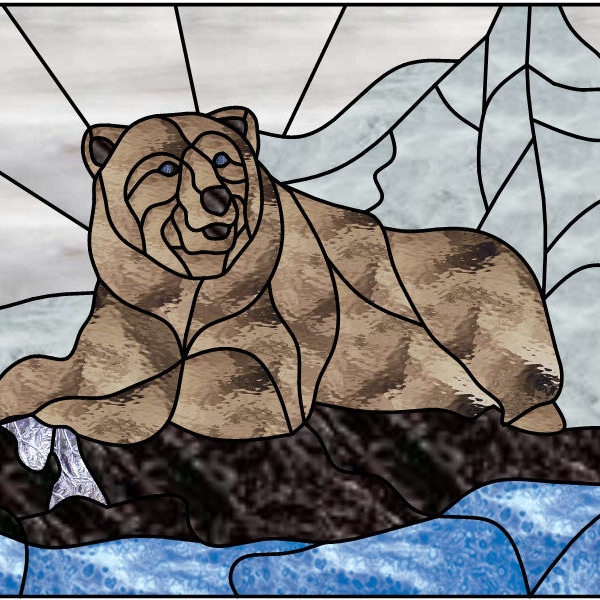 Bear Stained Glass - Etsy