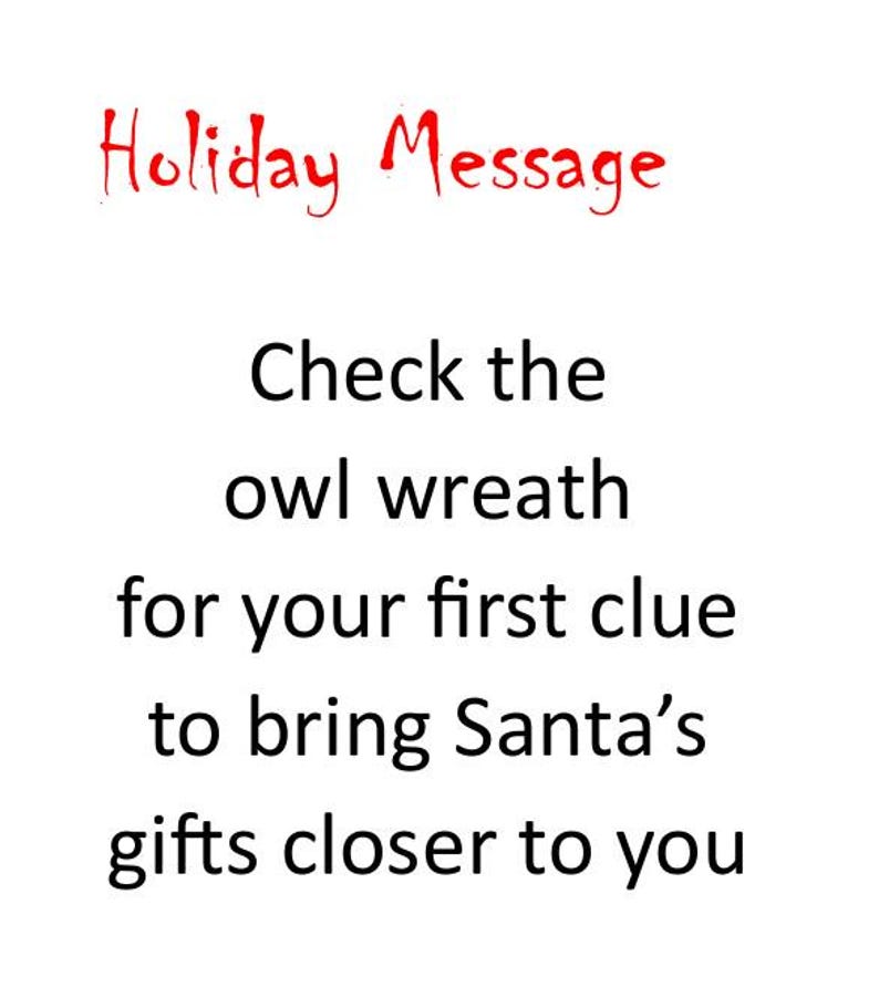 Secret Santa Holiday Scavenger Hunt (SSHSH) Game - Etsy