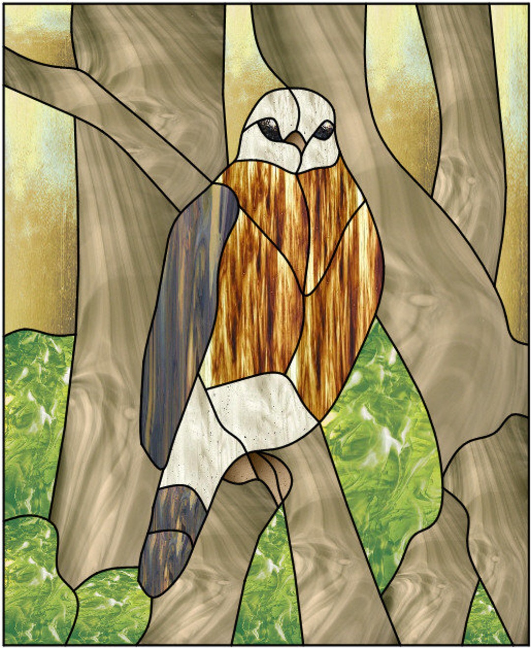 Stained Glass, Mosaic, or Quilt Pattern, Falcon, Digital Download - Etsy