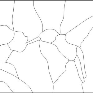 Stained Glass, Mosaic, or Quilt Pattern, Hummingbird With Pink Flowers ...