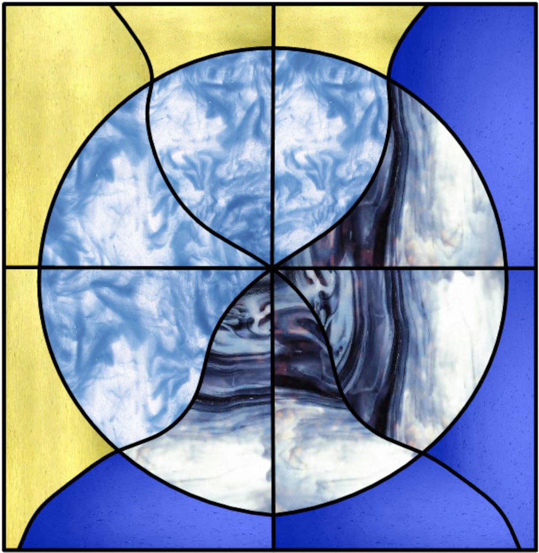 Stained Glass, Mosaic, or Quilt Pattern From the Bible Book of Genesis ...