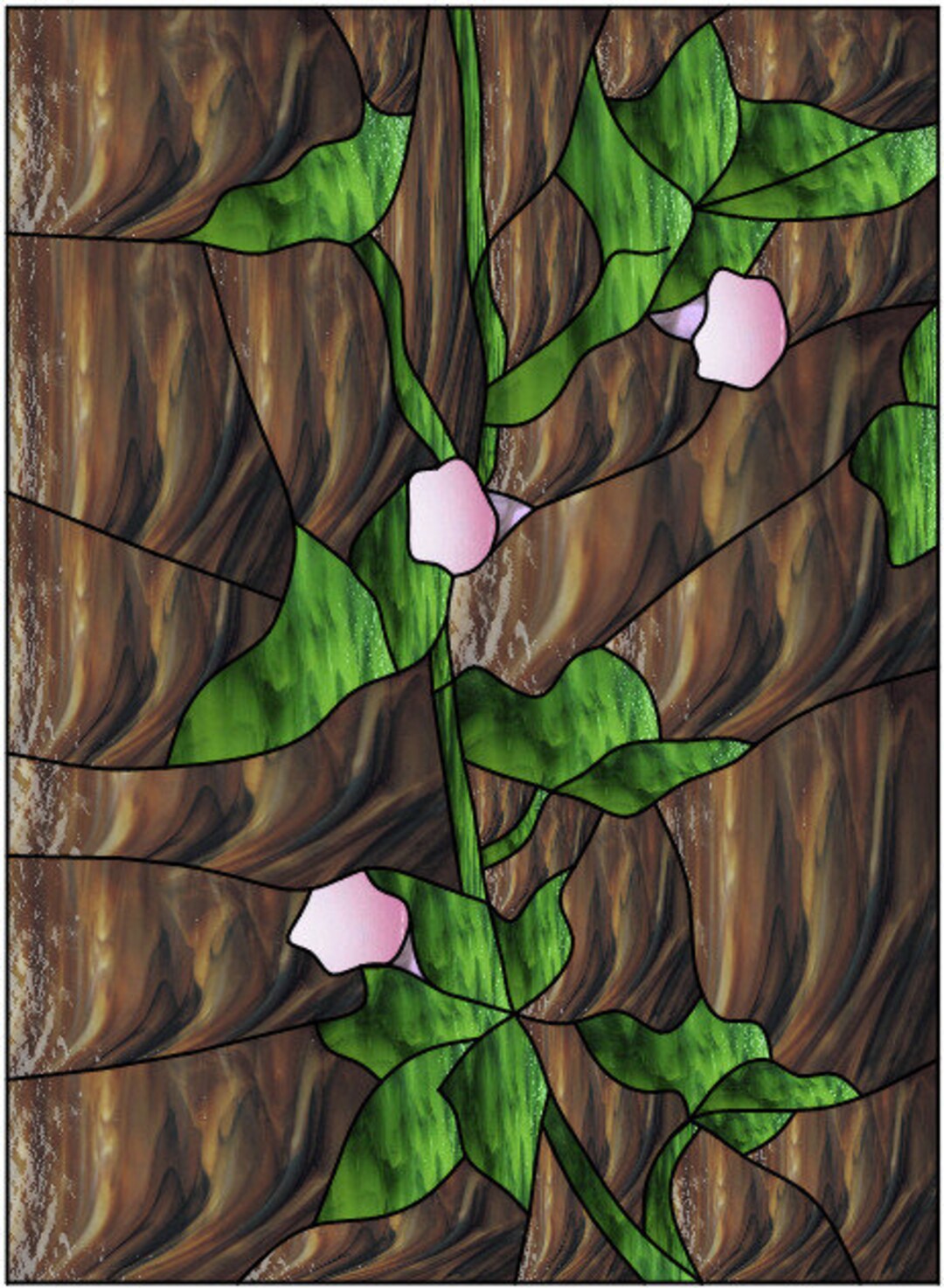 Stained Glass, Mosaic, or Quilt Pattern, Sweet Potato, Digital Download ...
