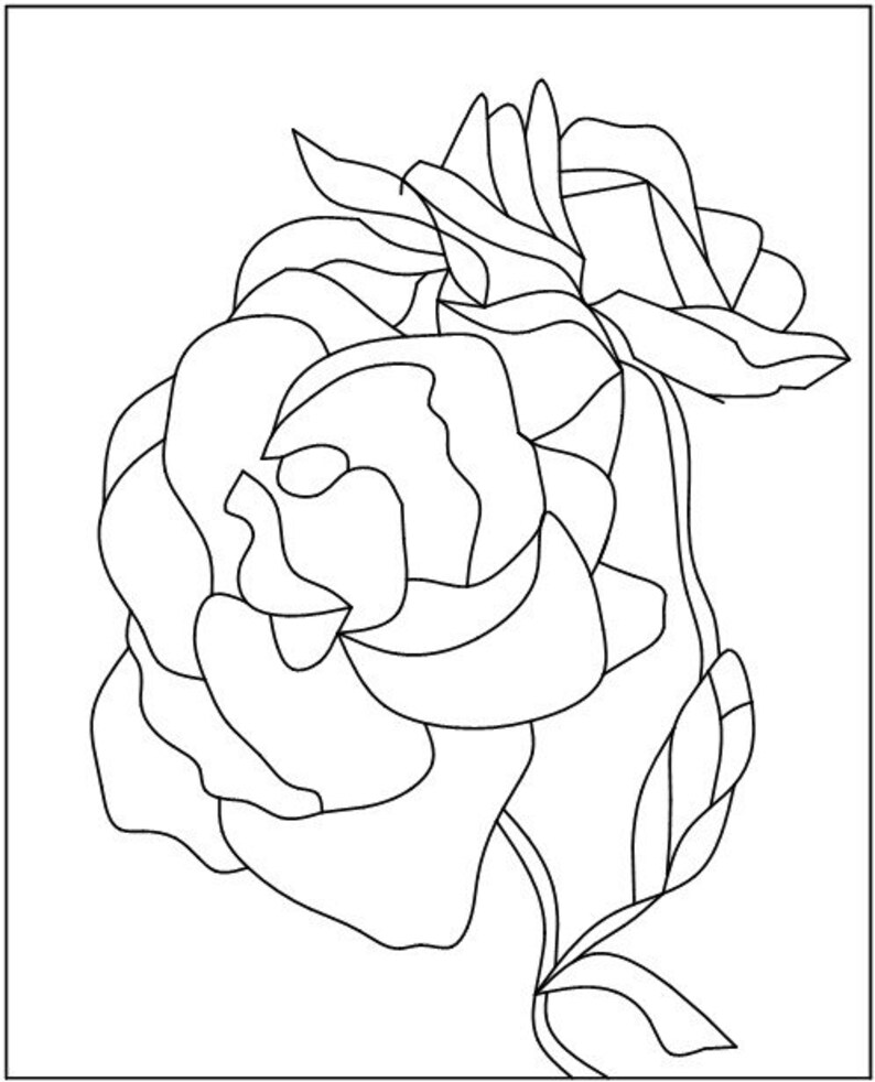 Rug Tufting Pattern Rose Bush Digital Download | Etsy