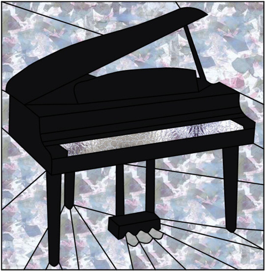 2 Stained Glass, Mosaic, or Quilt Patterns, Piano/music Combo, Digital ...
