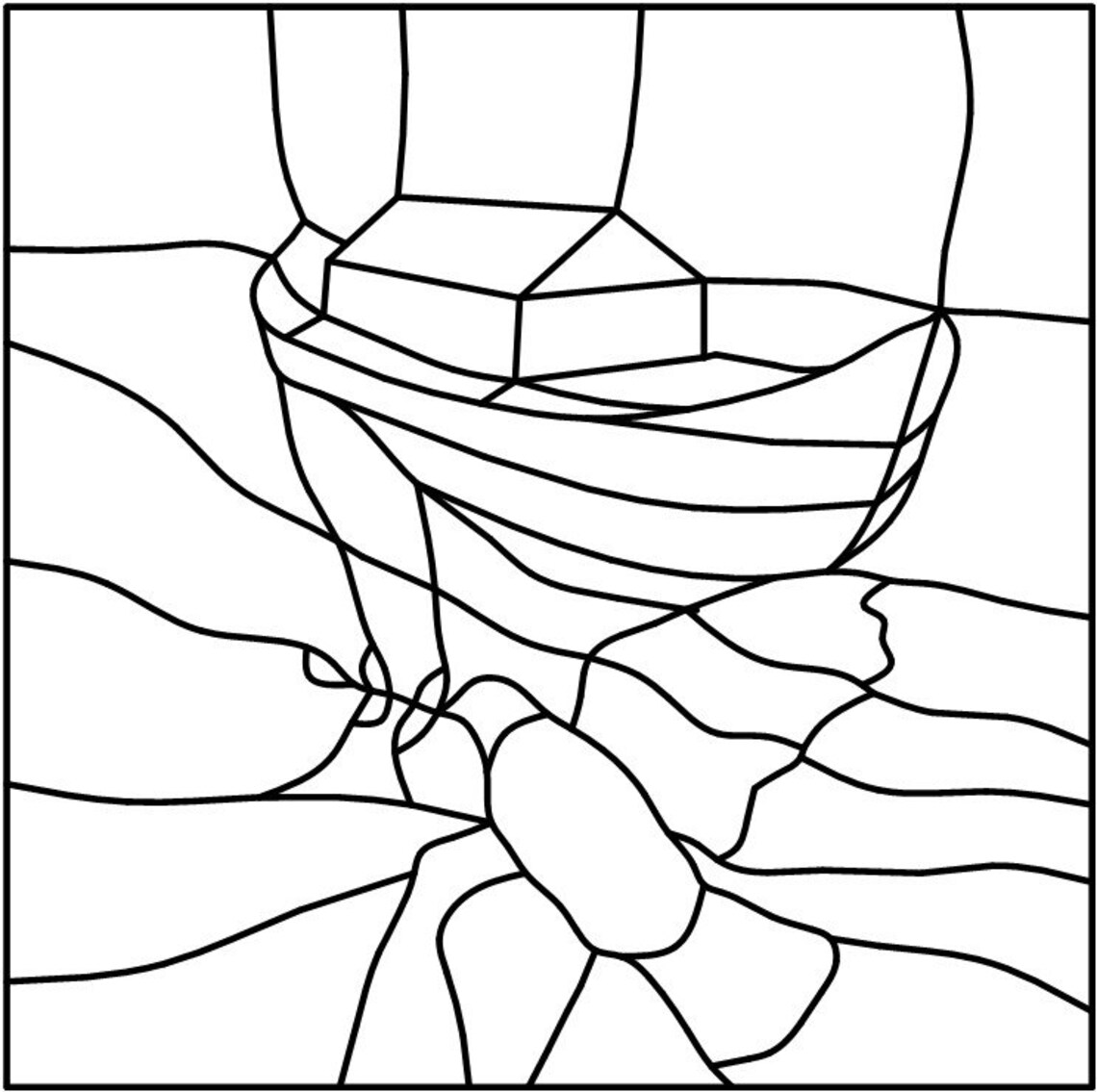 Stained Glass, Mosaic, or Quilt Pattern From the Bible Book of Genesis ...