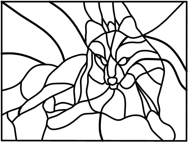 Stained Glass, Mosaic, or Quilt Pattern, Pomeranian, Digital Download ...