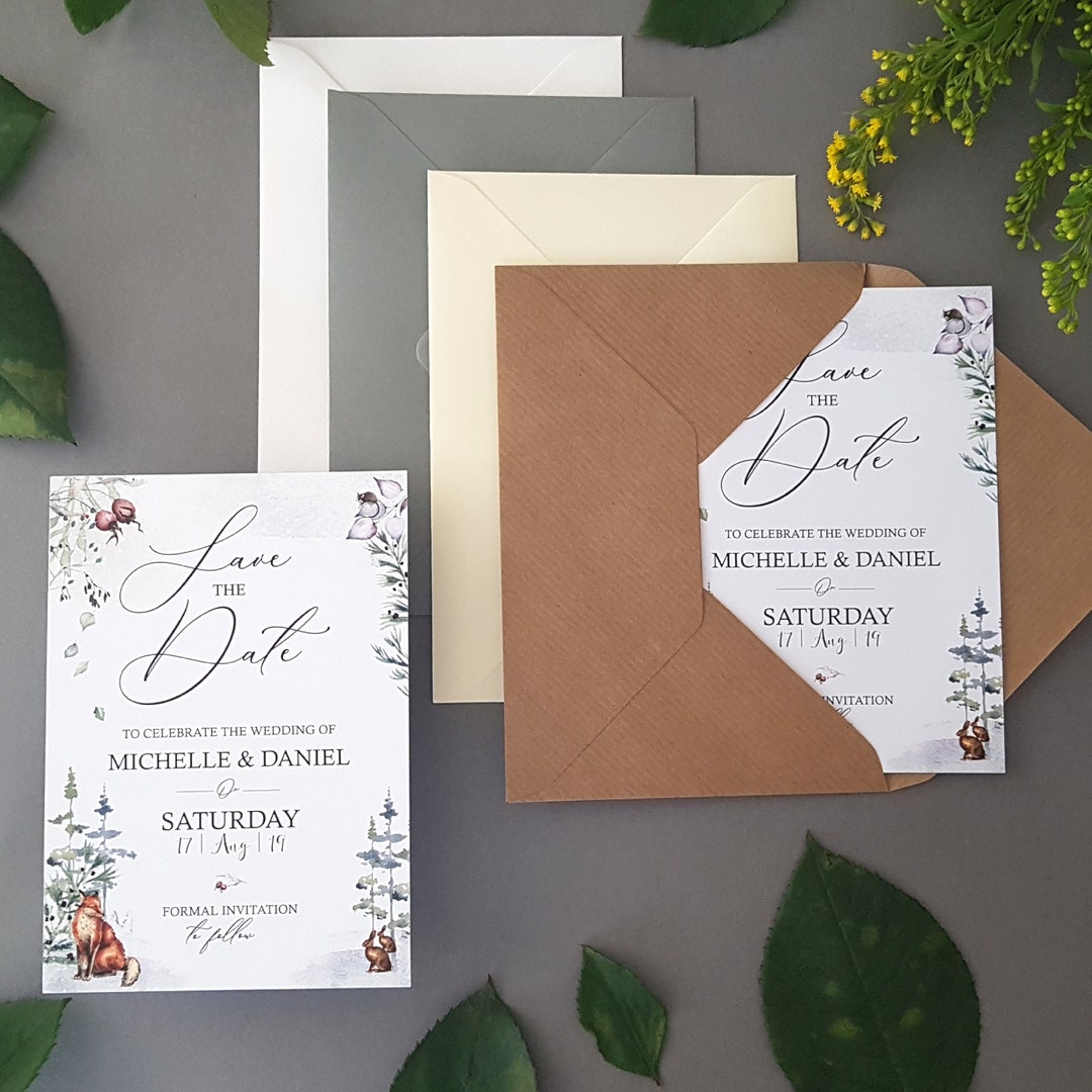 Winter Save the Date Cards or Save the Evening or Weekend With ...