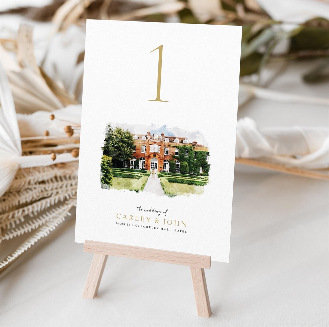 Watercolour Table Numbers or Table Names | YOUR IMAGE Transformed to ...