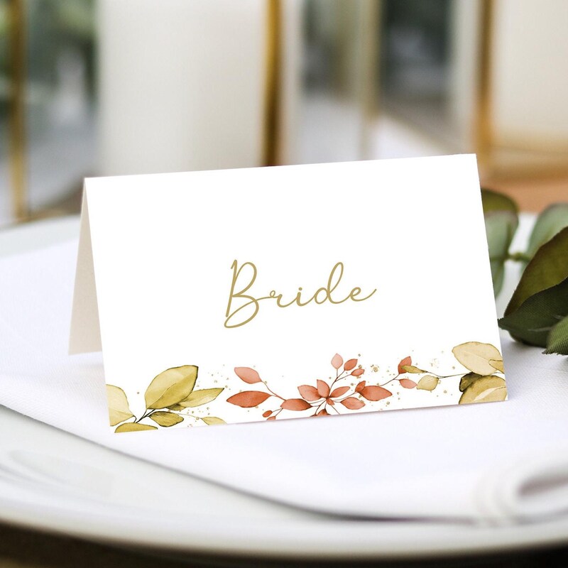 Autumn Place Cards - Etsy