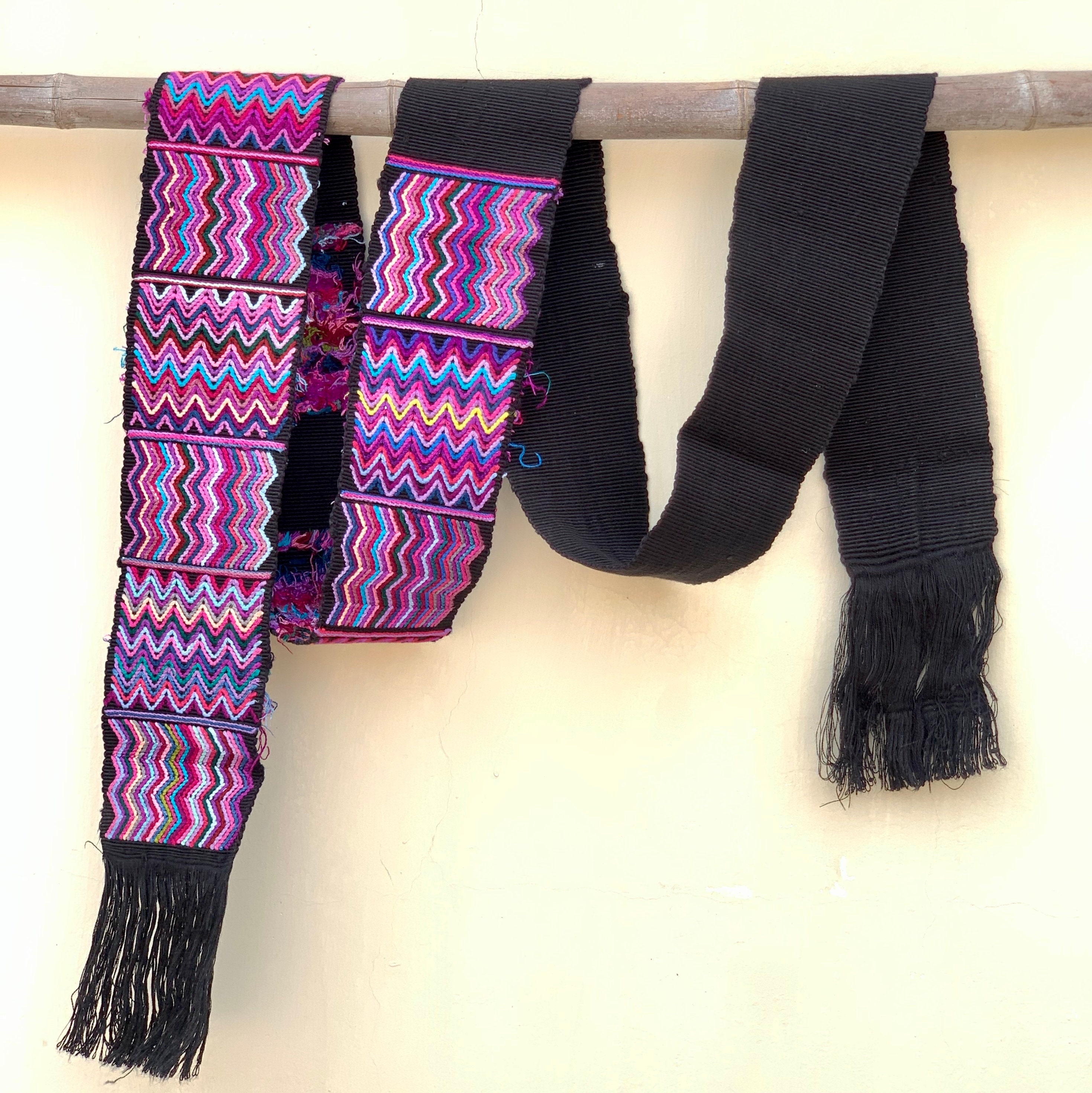 Cinturón étnico vintage de Guatemala / Faja geométrica morada / Faja ...