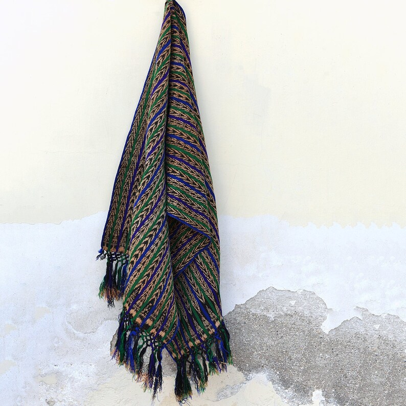 Vintage Guatemalan Rebozo Shawl With Fringe Handmade Boho | Etsy
