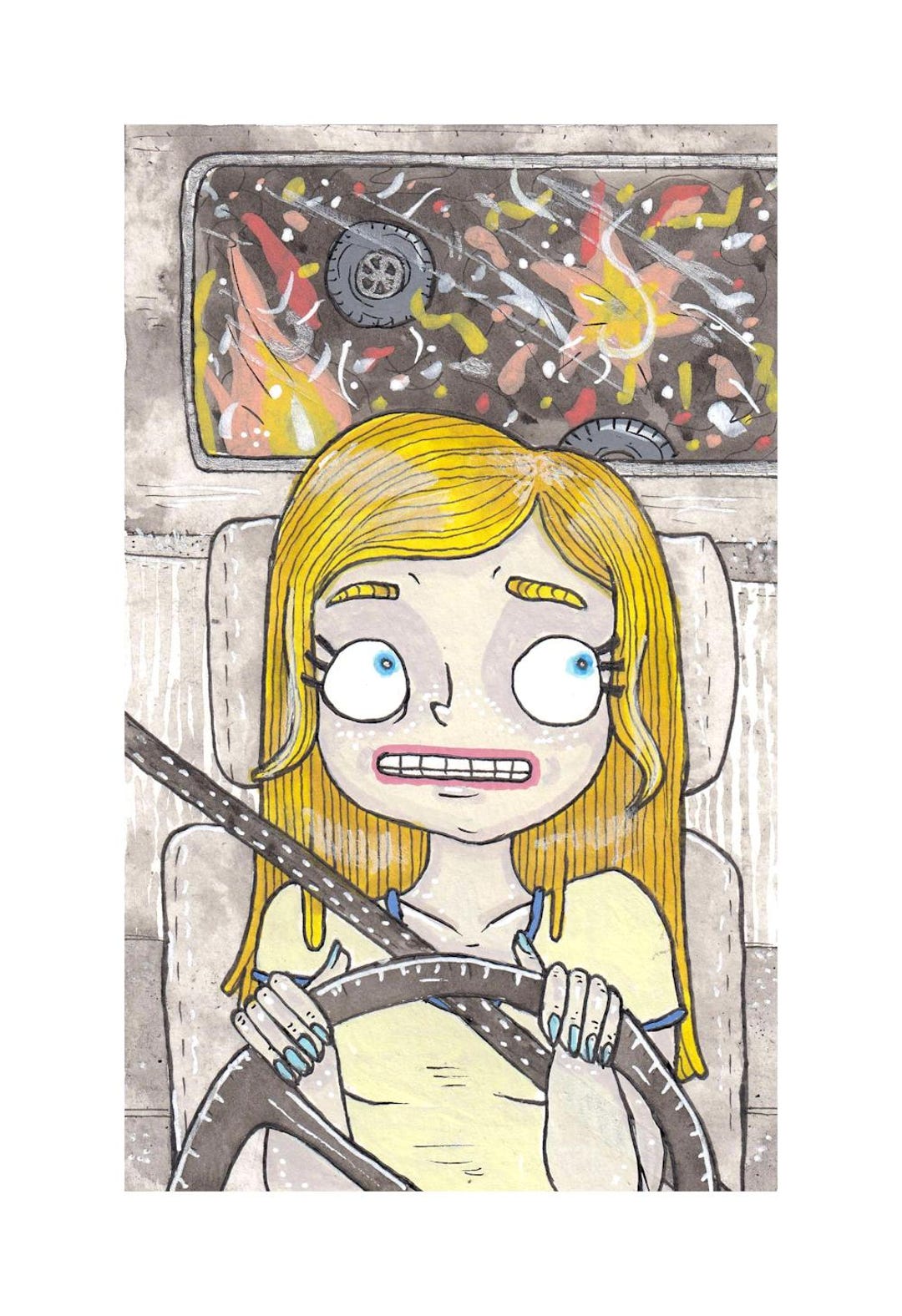 Original Ink Illustration A5 Blunder - Etsy