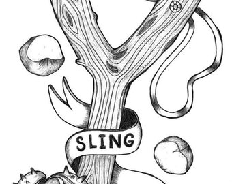 Sling Drawing - Etsy UK
