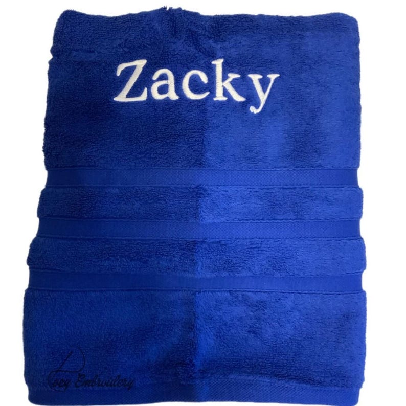 Purple Embroidered Egyptian Cotton Towel, Personalized Gift, Mothers ...