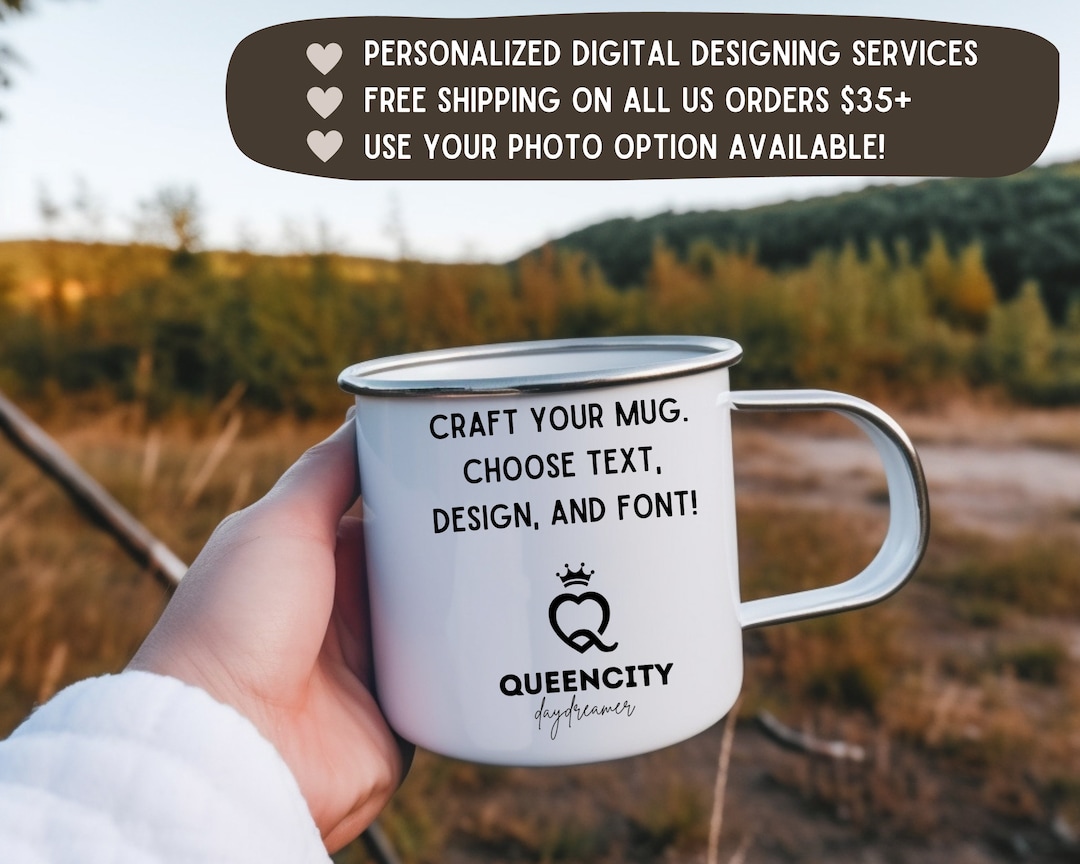 Custom Text Mug Design Your Own Mugcreate Your Own Mug Logo - Etsy