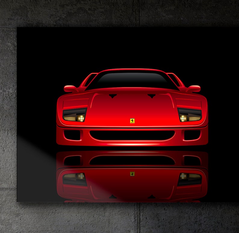 1987 FERRARI F40 Full Set, Classic Sports Car, F40 Poster, Digital ...