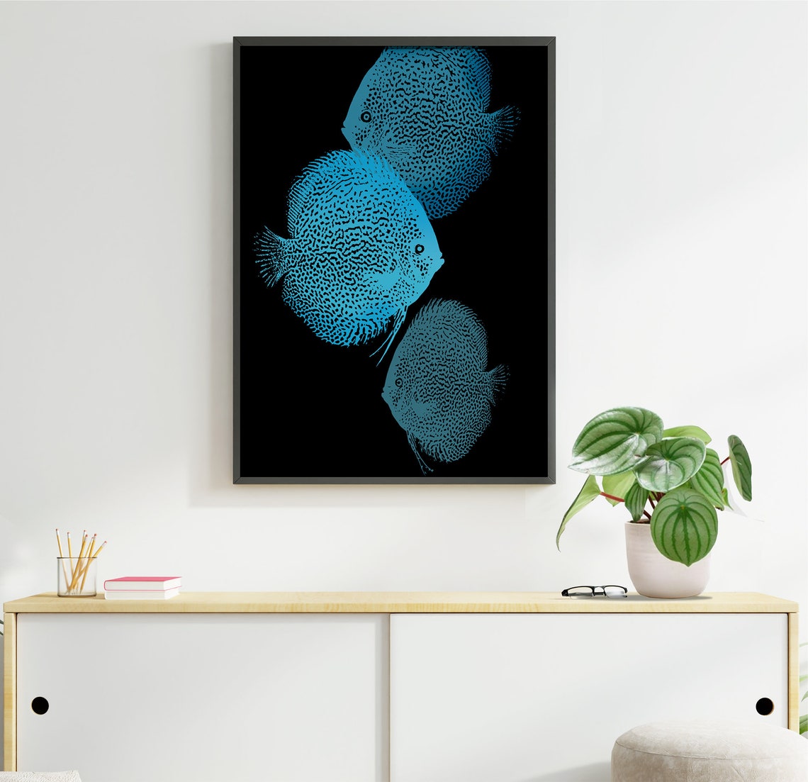 Discus Fish Poster, Wall Art, Art Print, Digital Download. - Etsy
