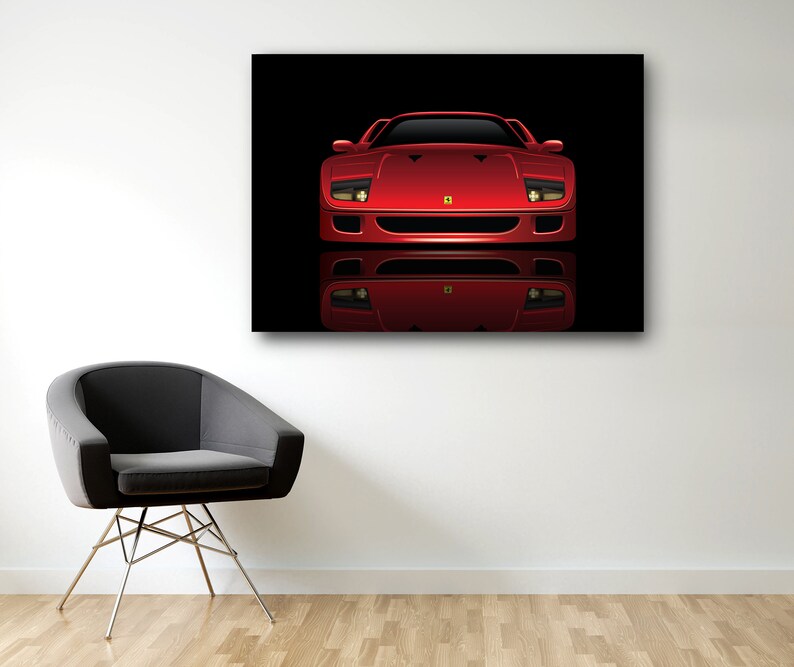 1987 FERRARI F40, Classic Sports Car, F40 Poster, Digital Download - Etsy
