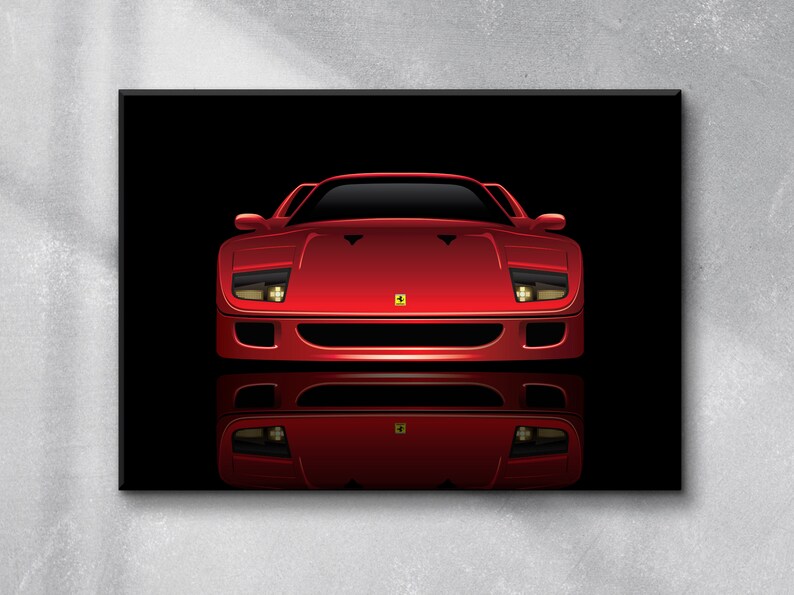 1987 FERRARI F40, Classic Sports Car, F40 Poster, Digital Download - Etsy