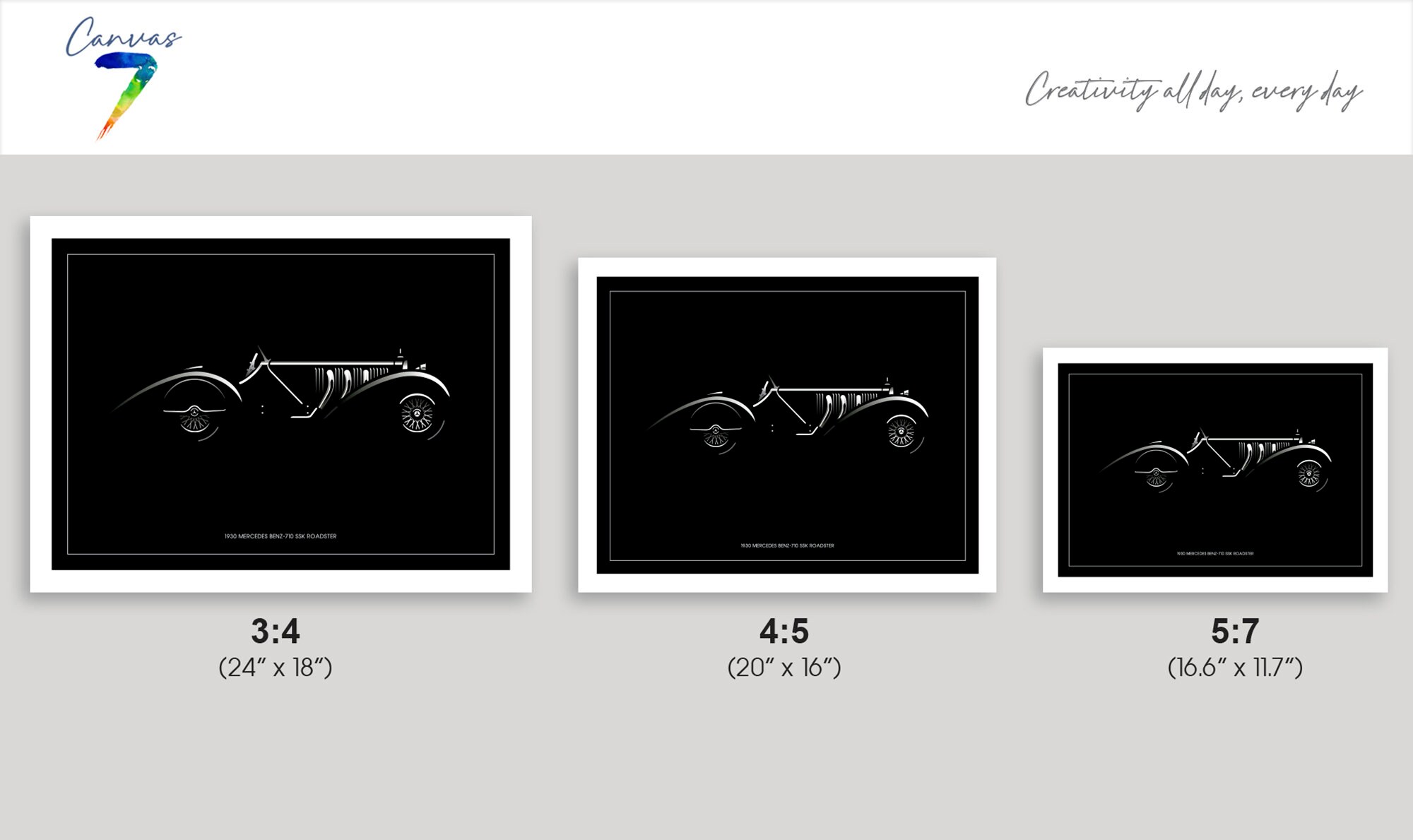 MERCEDES BENZ 710 SSK Classic Car, Vintage, Car Poster, Art Print ...