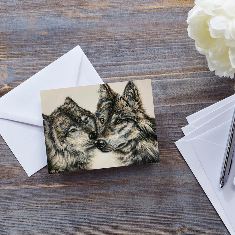 Wolf Card - Etsy