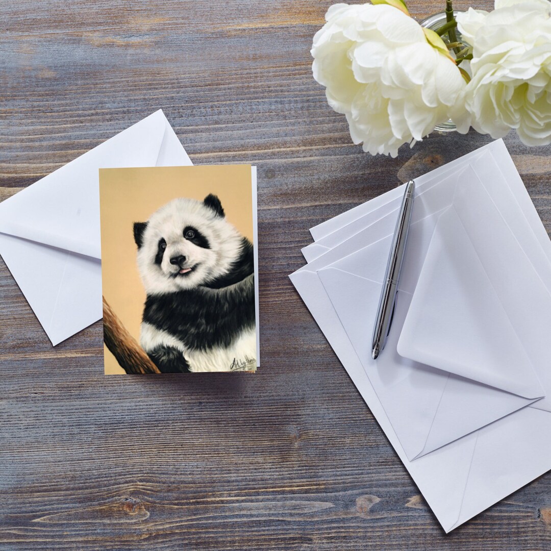 CUTE PANDA CUB Card, Card for Kids, Panda Bear Notecard, Zoo Animal ...