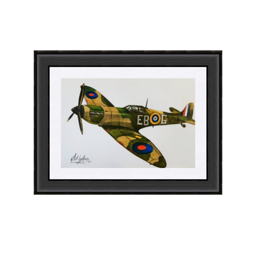 Spitfire Poster: WW2 Military Aircraft Art Print - Etsy