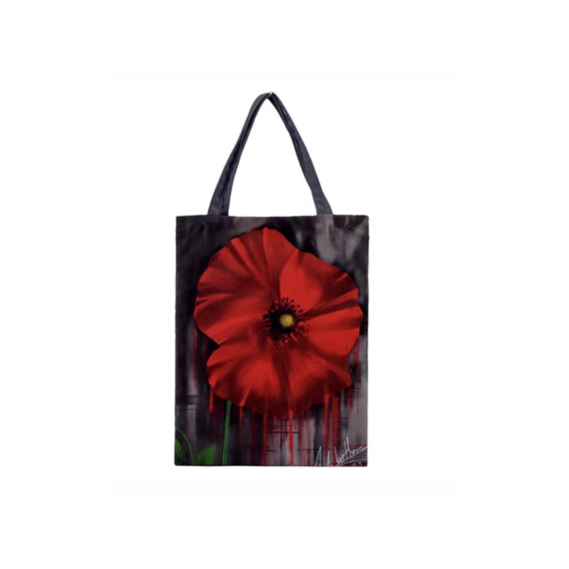 Red Poppy Art Tote Bag: Floral Cotton Canvas Market Sack - Etsy