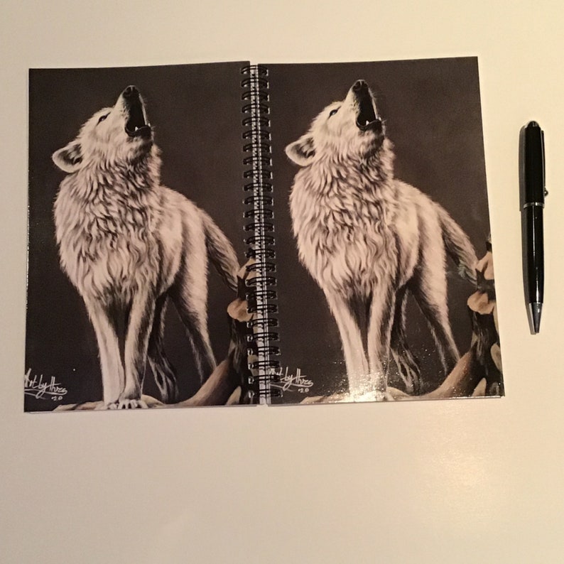 ARCTIC WOLF NOTEBOOK A5 Lined Animal Notepad White Wolf - Etsy UK