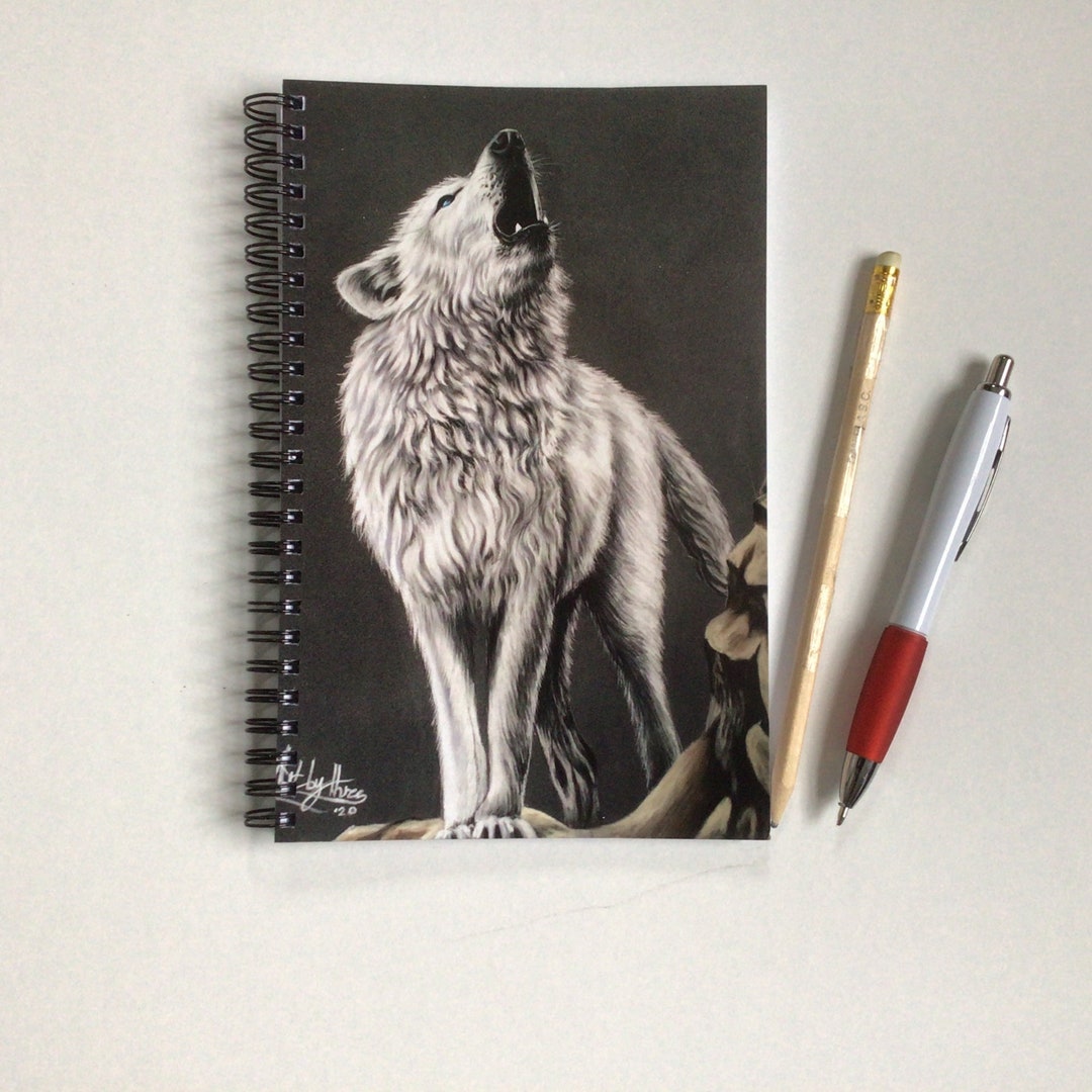 ARCTIC WOLF NOTEBOOK A5 Lined Animal Notepad White Wolf - Etsy UK