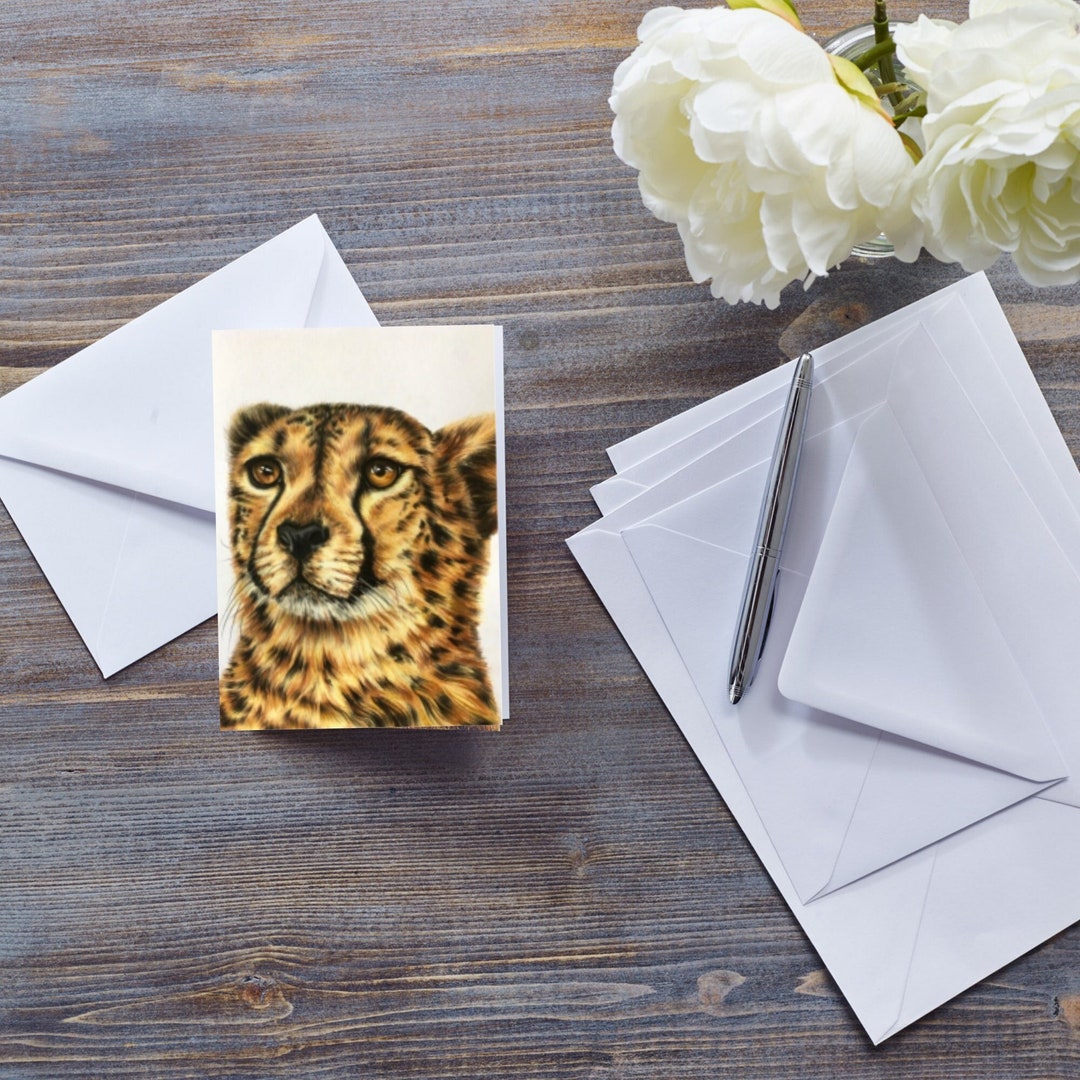 CHEETAH CARD for All Occasions, Wildlife Card, Safari Animal Art, Big ...