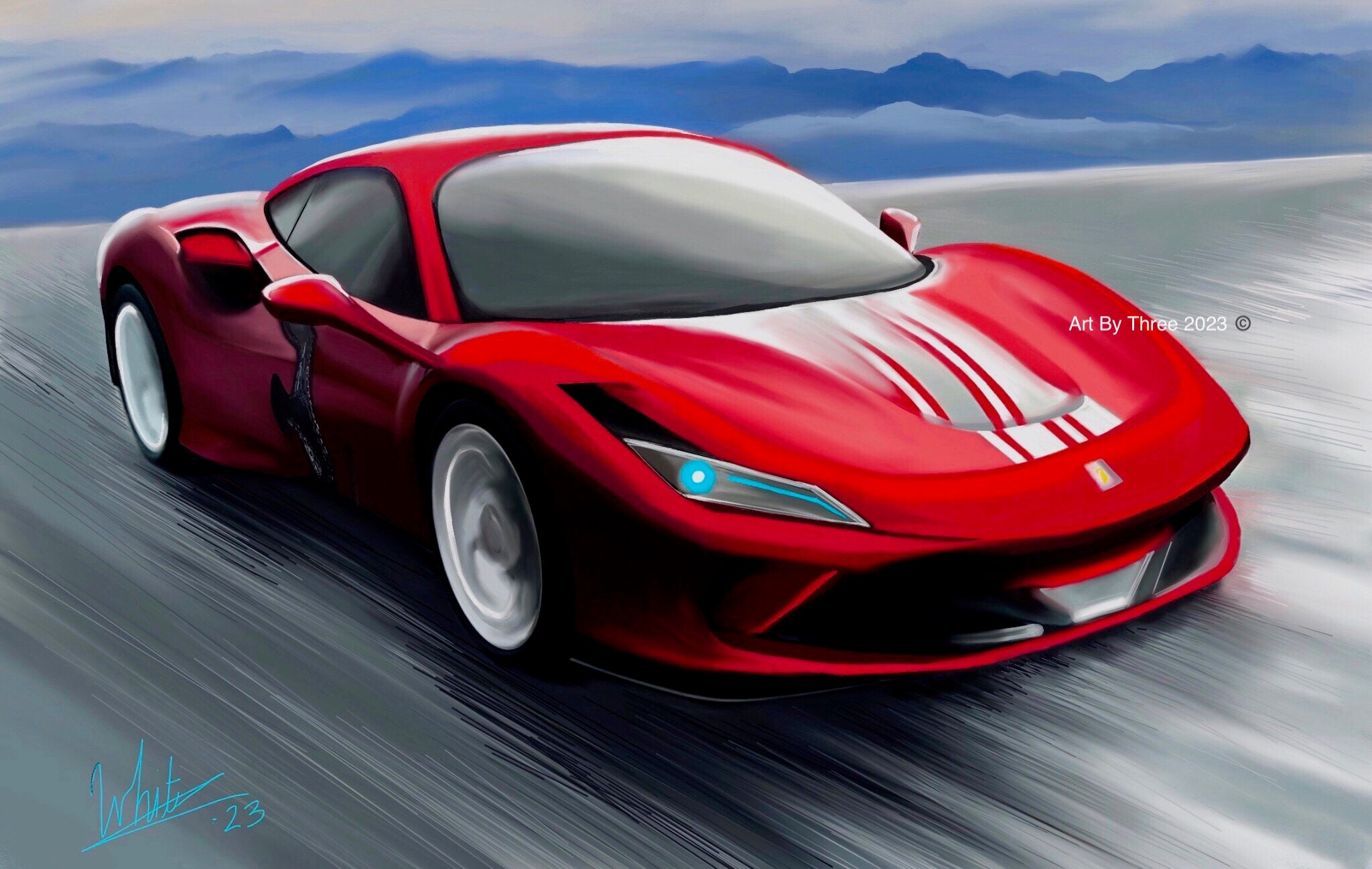 RED FERRARI CARD, F8 Tributo Supercar, Cards for Him, Fathers Day Card ...