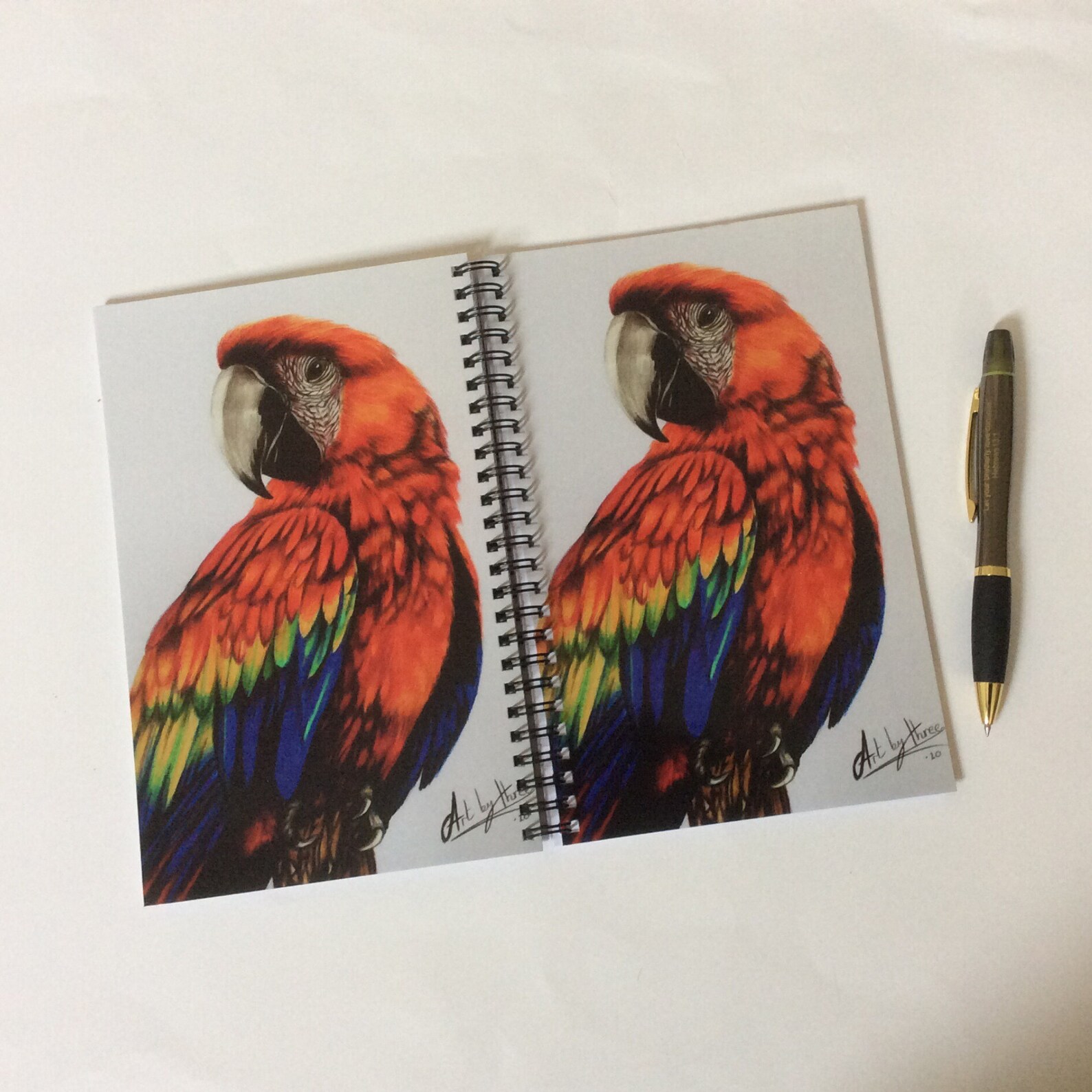 RED PARROT NOTEBOOK Scarlet Macaw Journal Bird Notepad Gift - Etsy Canada