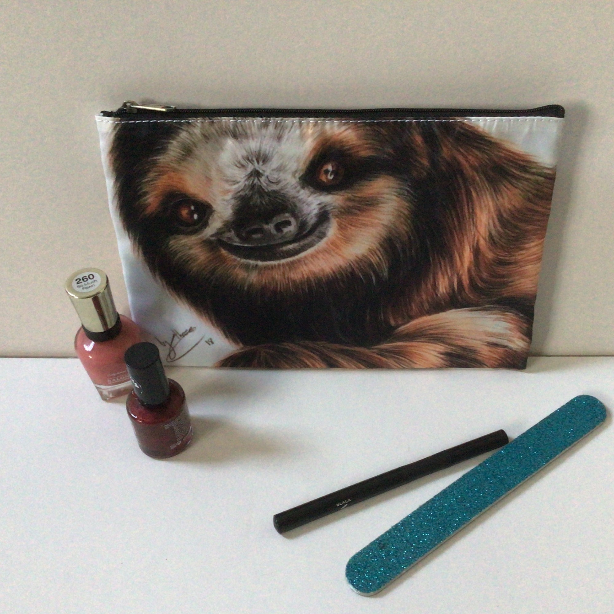 SLOTH PENCIL CASE, Sloth Cosmetic Bag, Sloth Make up Bag, Sloth Gift ...