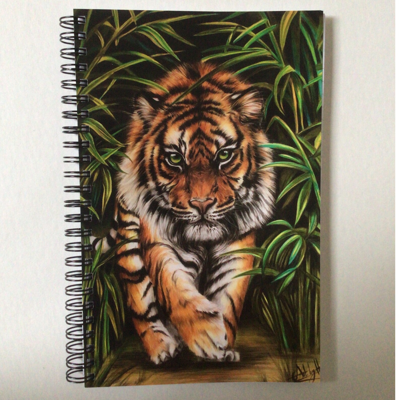 TIGER NOTEBOOK A5 Lined Animal Notepad Prowling Tiger Pad | Etsy