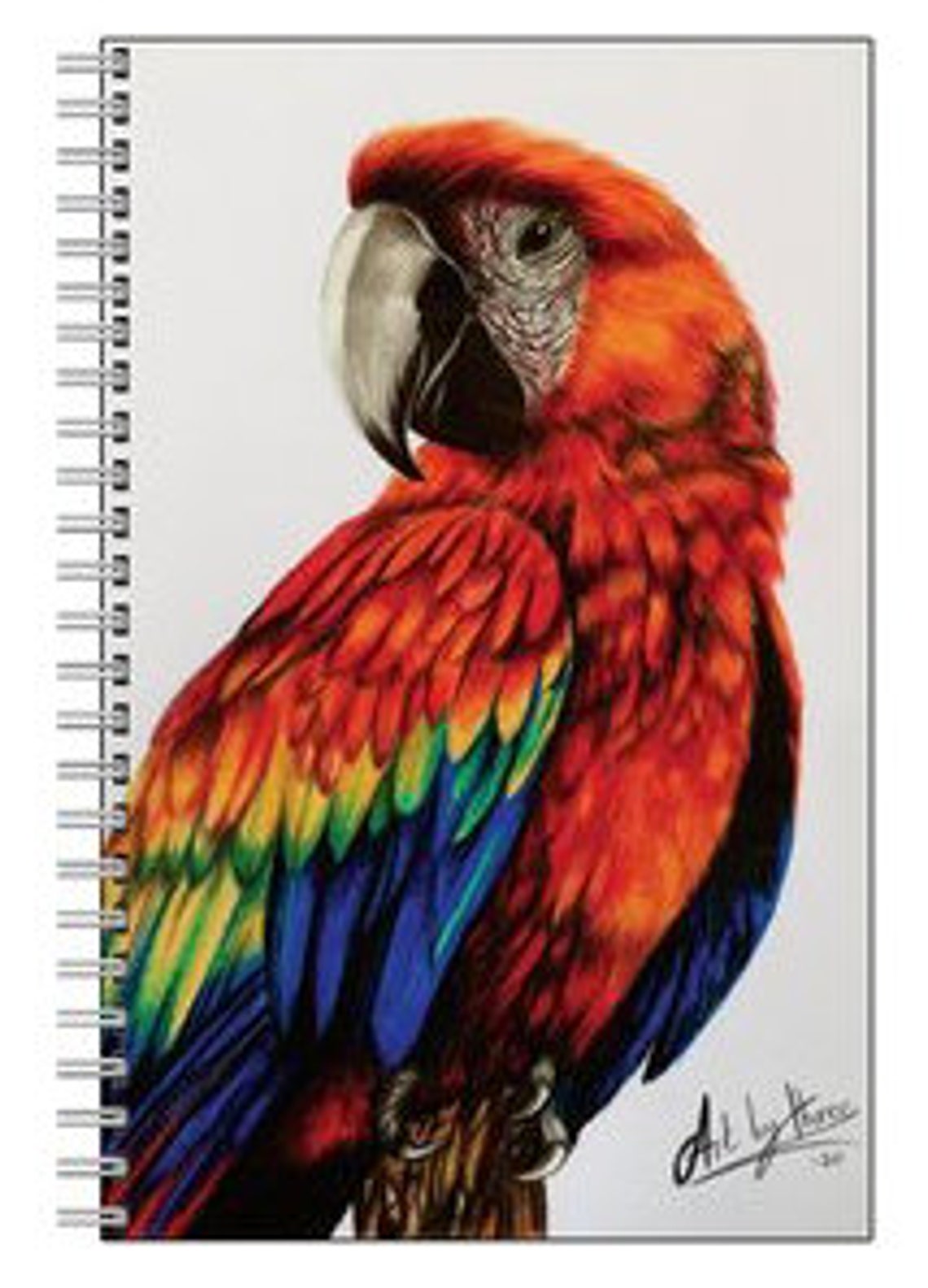 RED PARROT NOTEBOOK Scarlet Macaw Journal Bird Notepad Gift - Etsy Canada