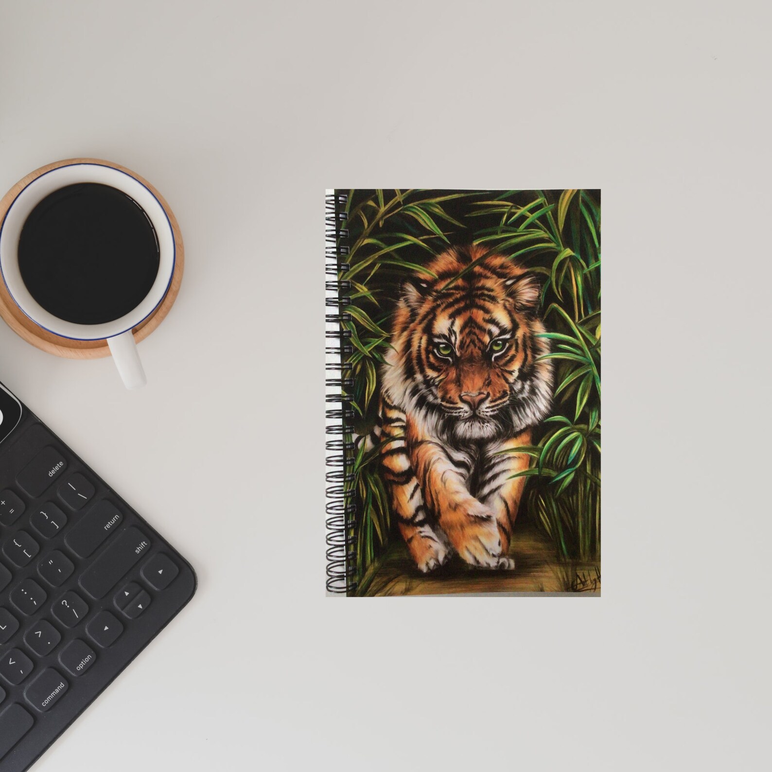 TIGER NOTEBOOK A5 Lined Animal Notepad Prowling Tiger Pad | Etsy