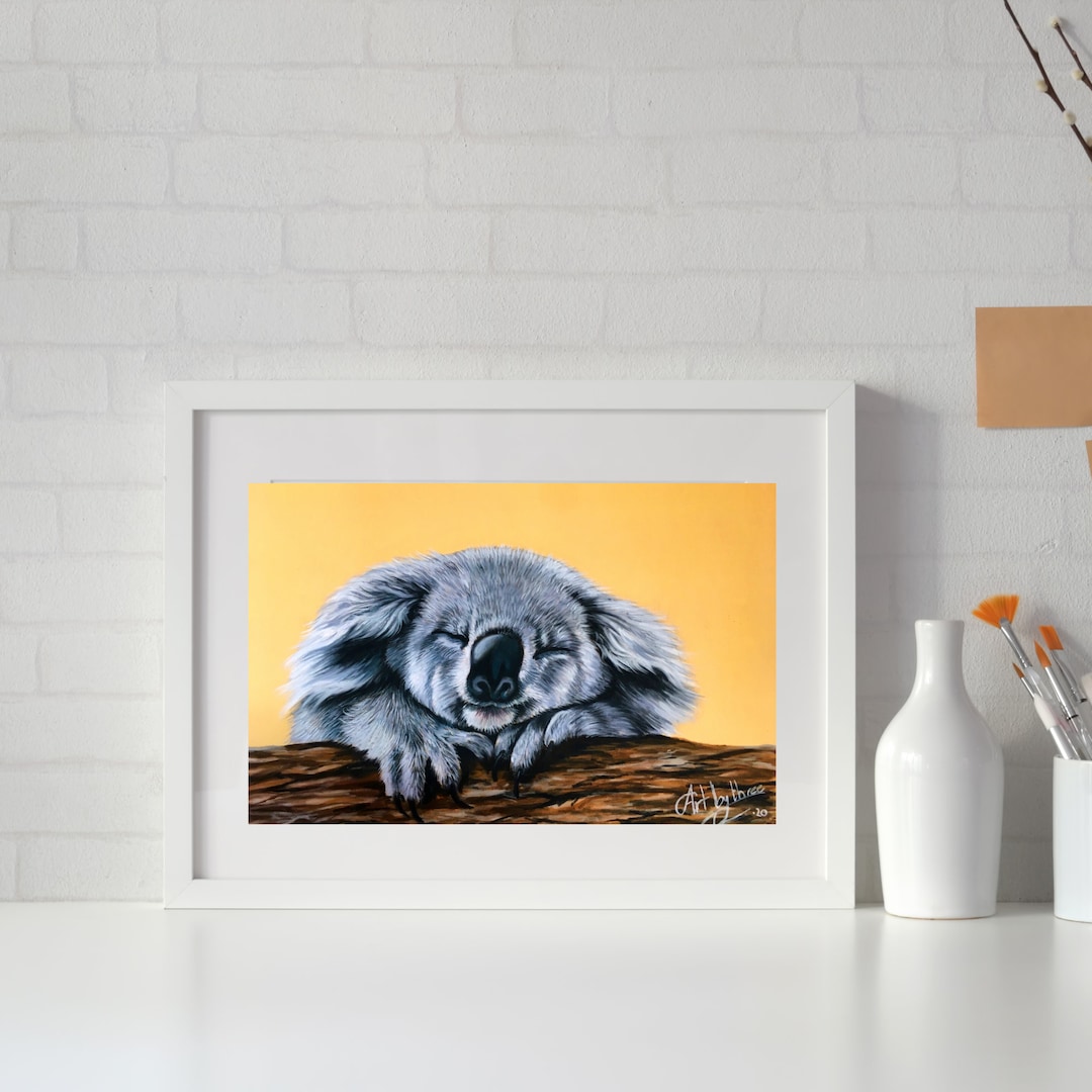 KOALA BEAR POSTER, Nursery Art, for Animal Lover, Koala Bear Gift, Cute ...