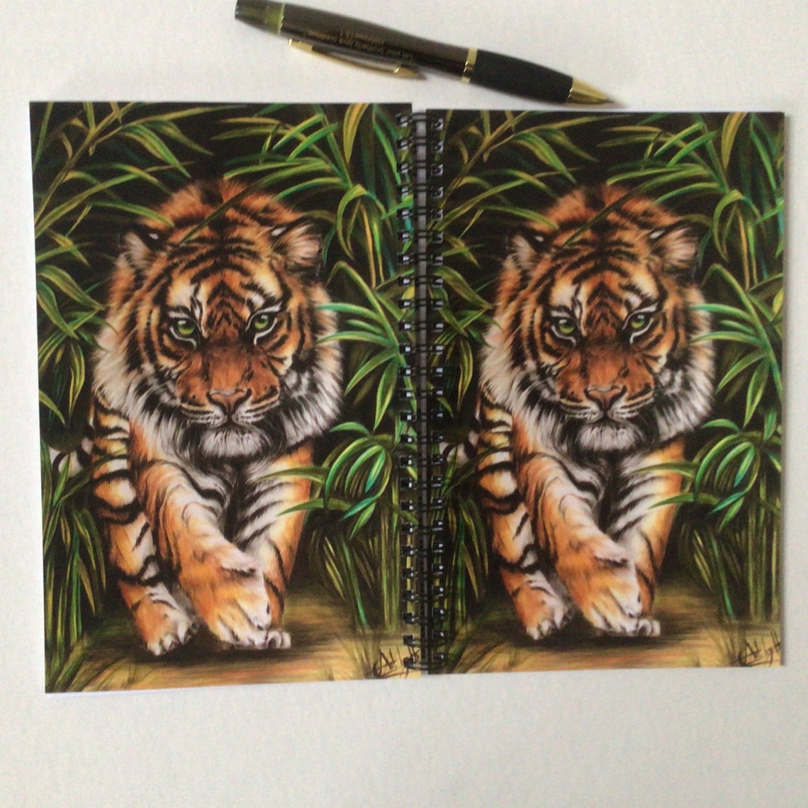 TIGER NOTEBOOK A5 Lined Animal Notepad Prowling Tiger Pad - Etsy