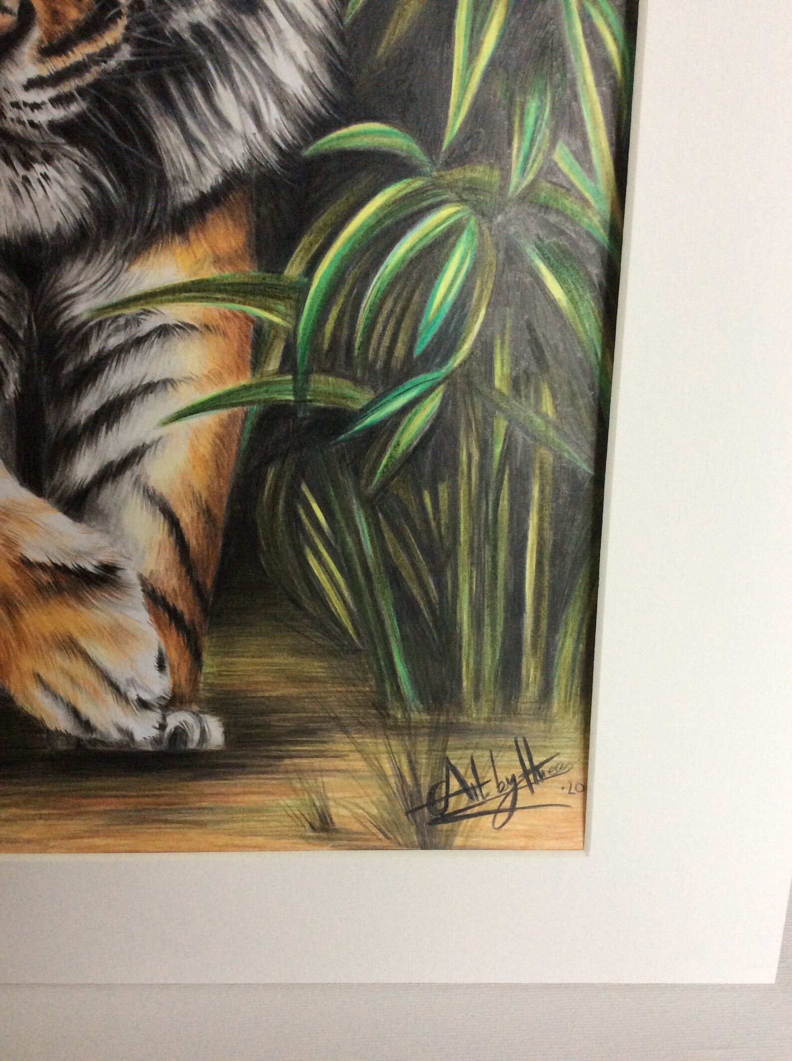 TIGER PROWLING DRAWING Big Cat Pencil Sketch Bengal Tiger - Etsy