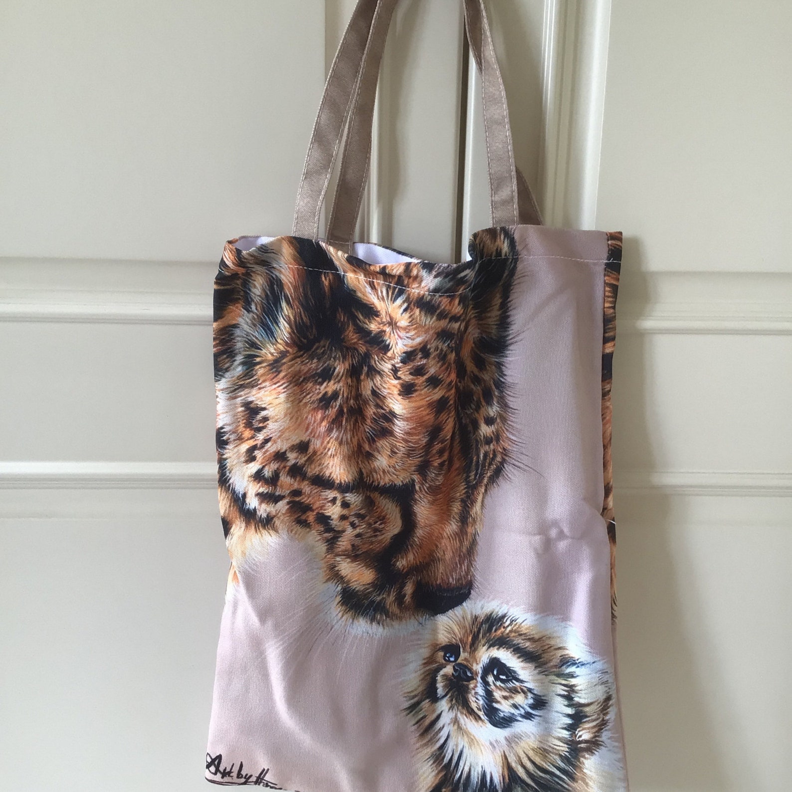 CHEETAH AND CUB Bag Cheetah Eco Grocery Sack Cotton Market - Etsy